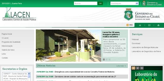 Site deixa o Lacen mais próximo da população - Secretaria da Saúde do Ceará