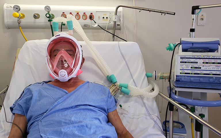 Uso de máscara VNI ajuda na melhora de pacientes graves - Secretaria da ...
