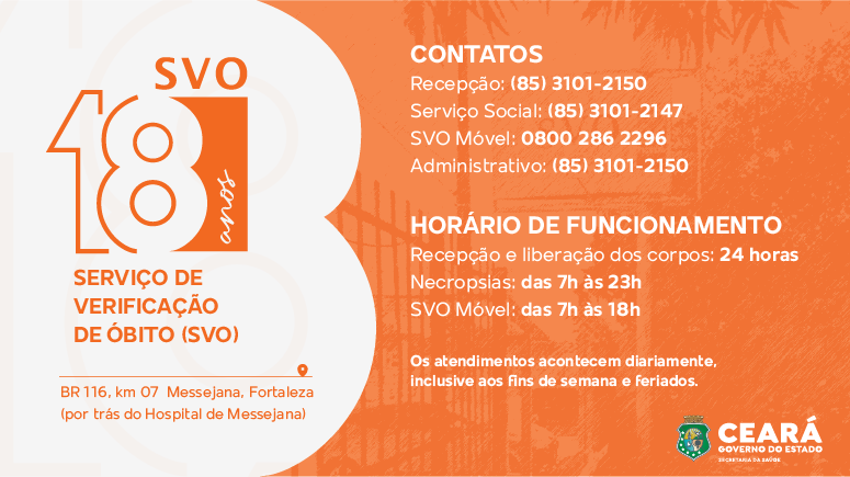 Serviço de Verificação de Óbito (SVO) comemora 18 anos de atividades ...