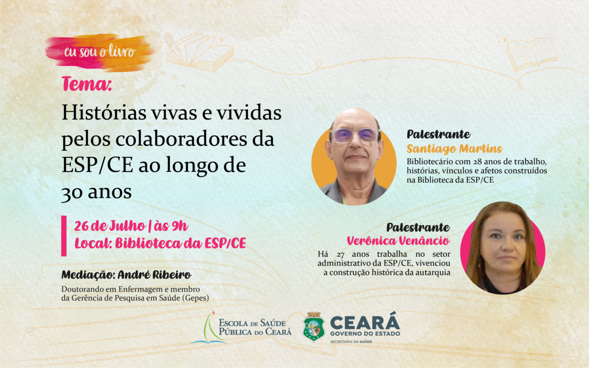 Edição de Projeto “Eu Sou o Livro” destaca profissionais da ESP/CE